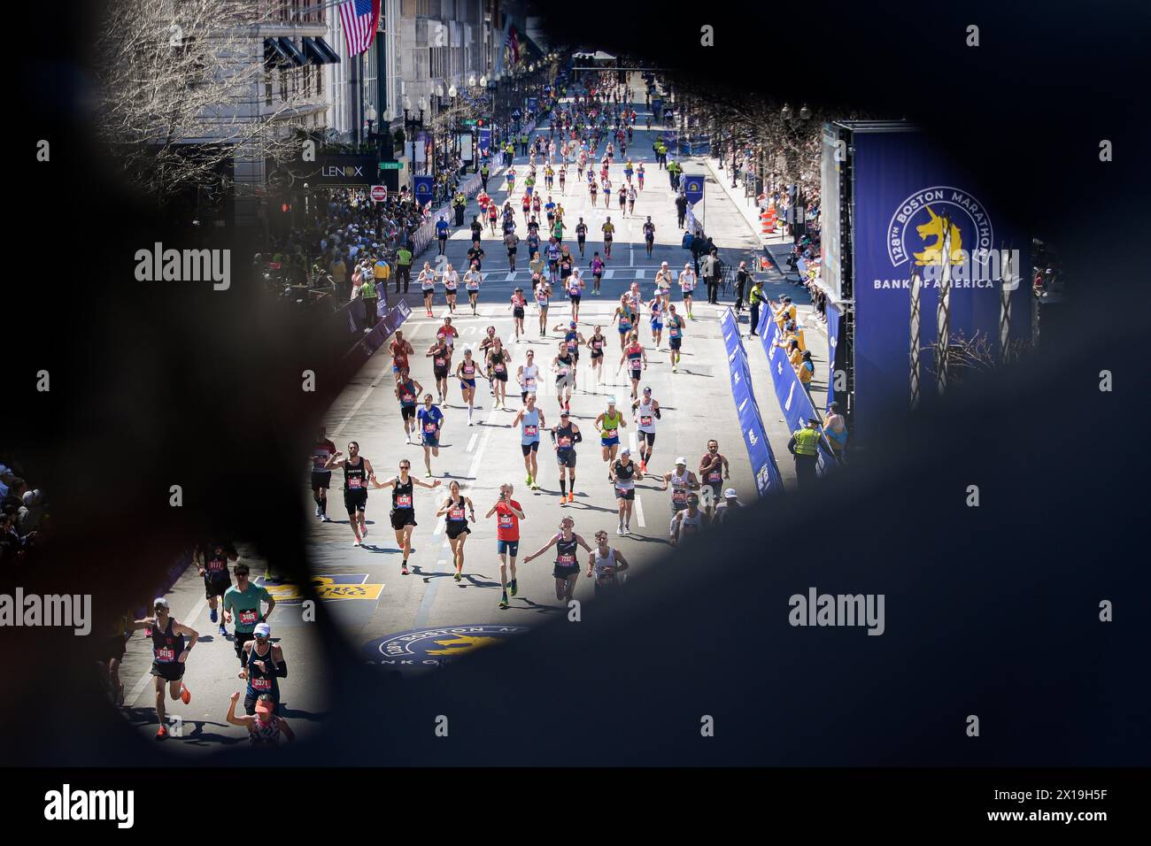 Boston, USA. 15th Apr, 2024. Runners participate in the 2024 Boston ...