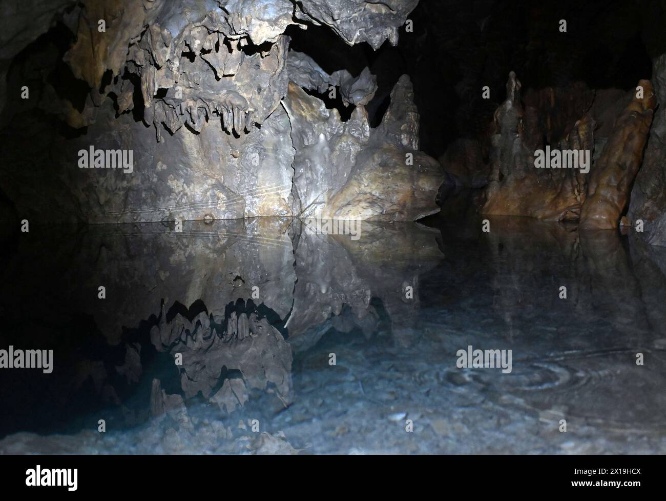Cavern space of the Inazumi Underwater Caves is pictured in Bungo-ohno ...