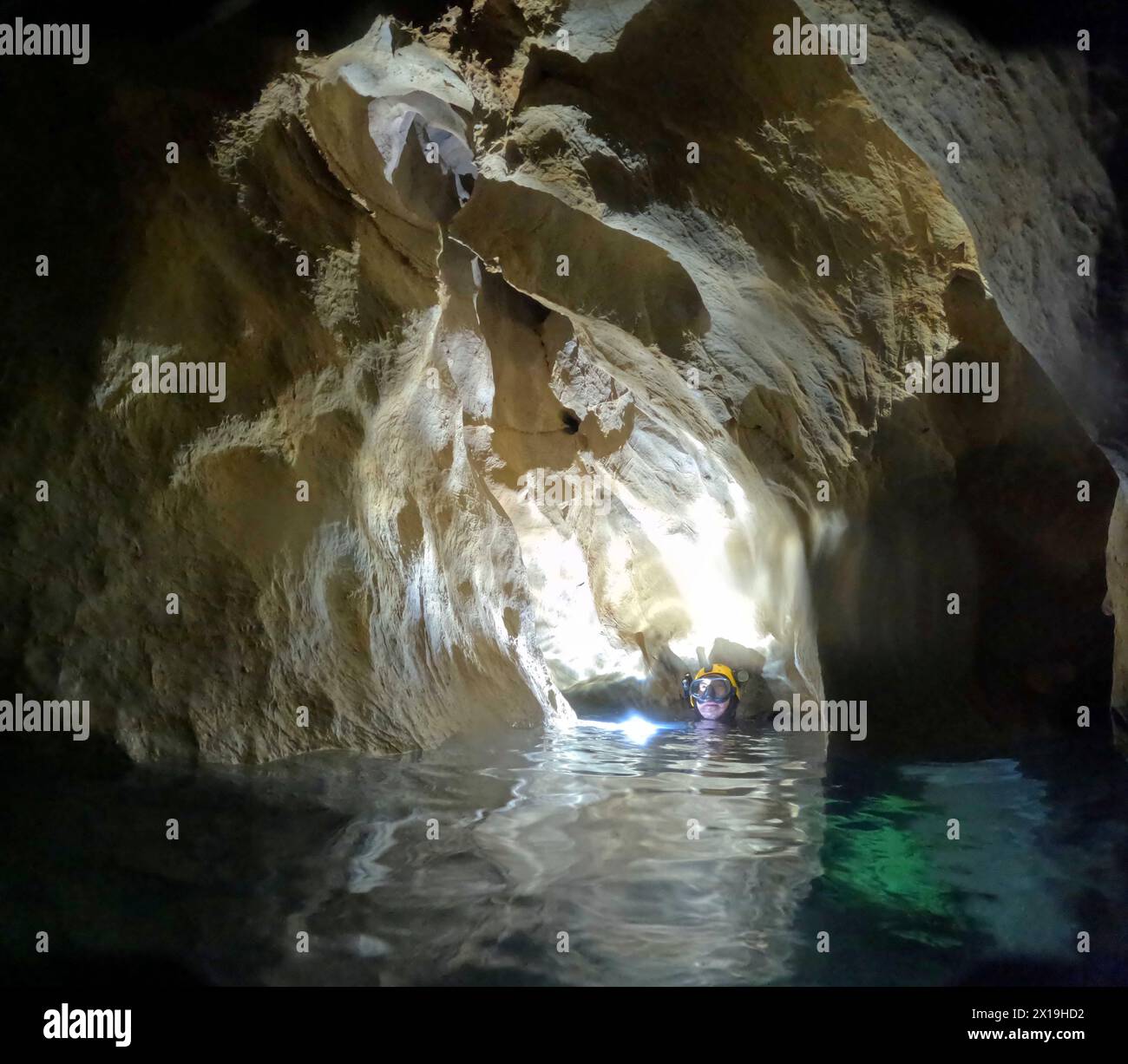 Cavern space of the Inazumi Underwater Caves is pictured in Bungo-ohno ...