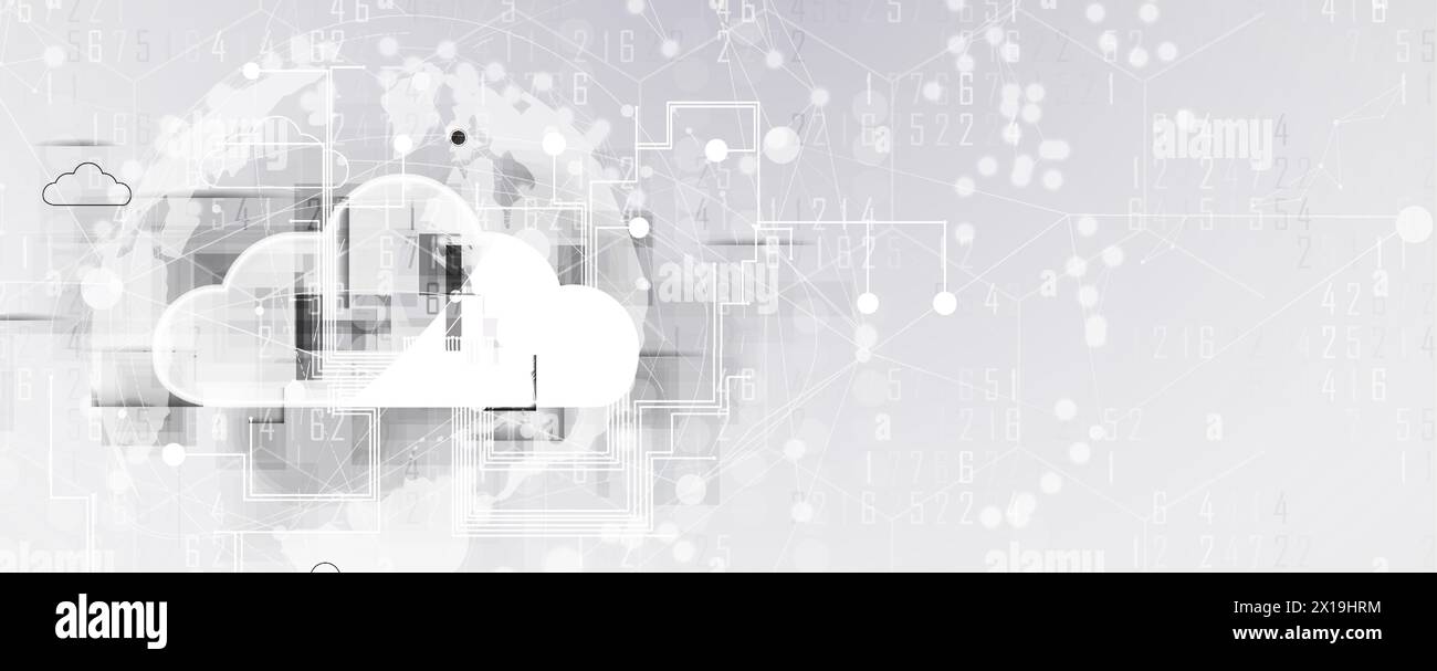 Modern cloud technology. Integrated digital web concept background ...