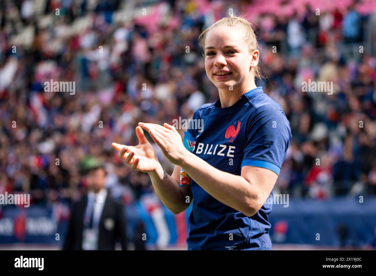 Romane Menager of France celebrates the victory after the Women's Six ...