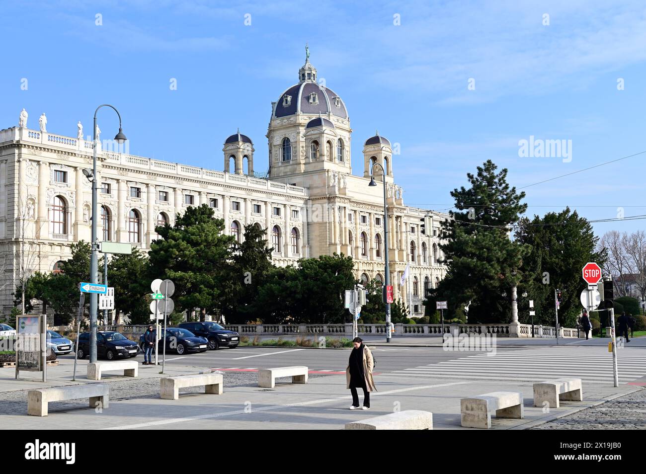 Vienna, Austria. Natural History Museum in Vienna on the Burgring in ...