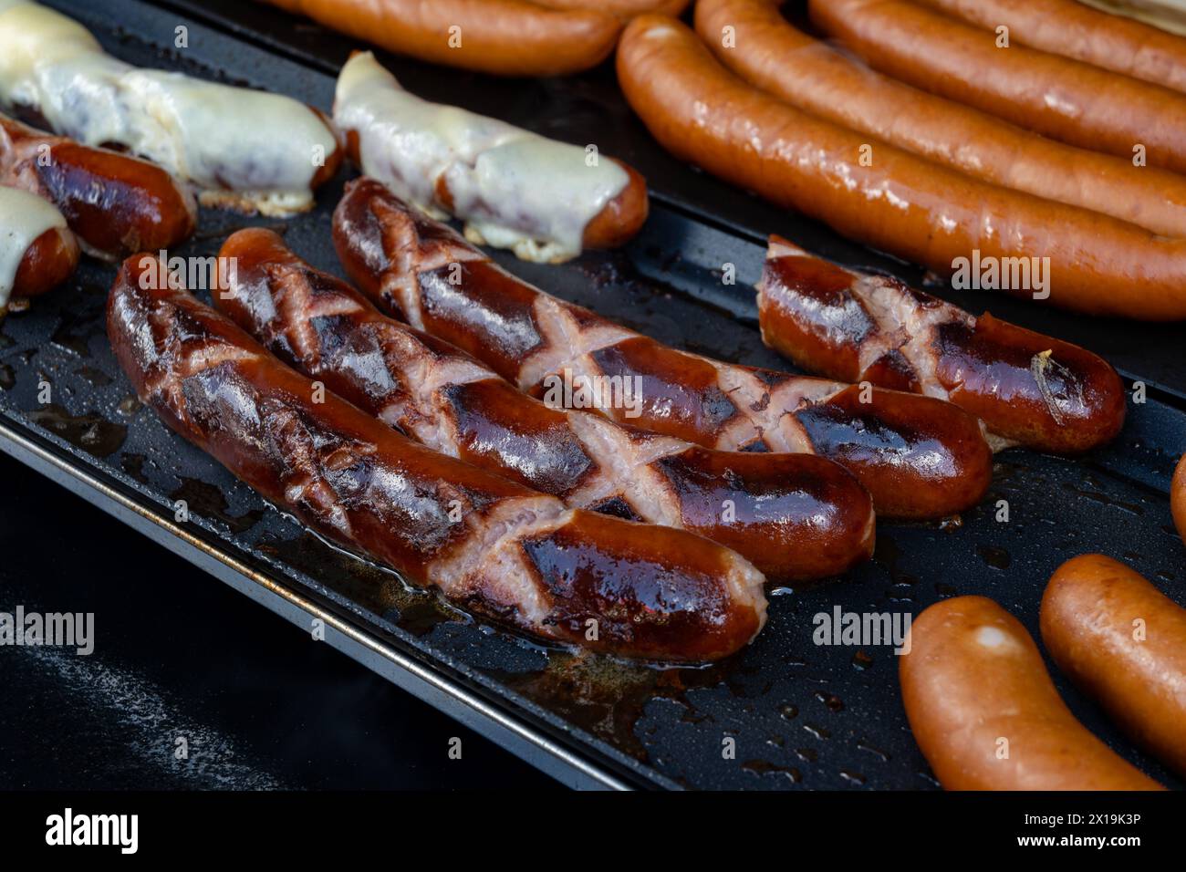German street food on Portobello road Saturday food market, London, Uk ...
