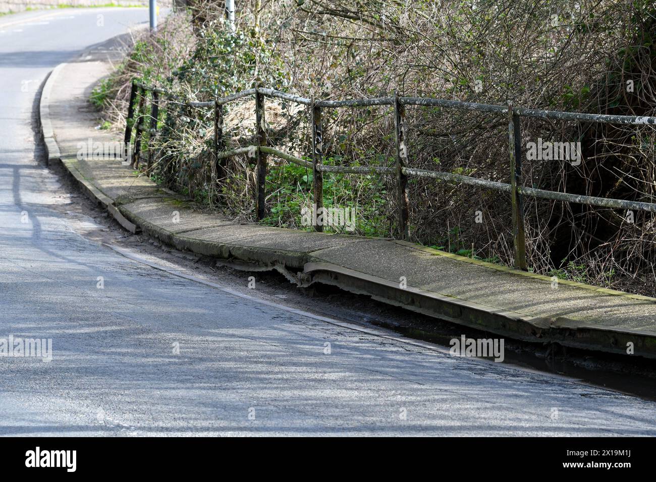 path broken by flooding Stock Photo - Alamy
