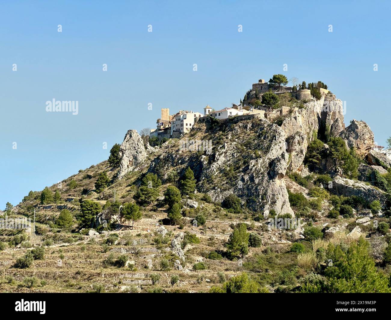 Guadalest castle on a hill hi-res stock photography and images - Alamy