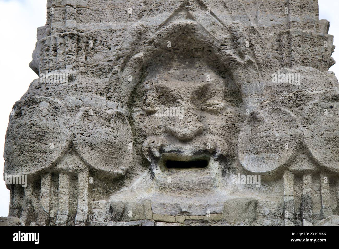 2024 art depiction of a scary face in front hi-res stock photography ...