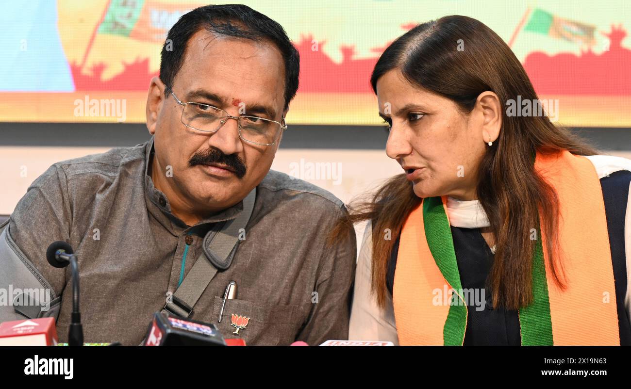 India. 15th Apr, 2024. NEW DELHI, INDIA - APRIL 15: Delhi BJP President ...