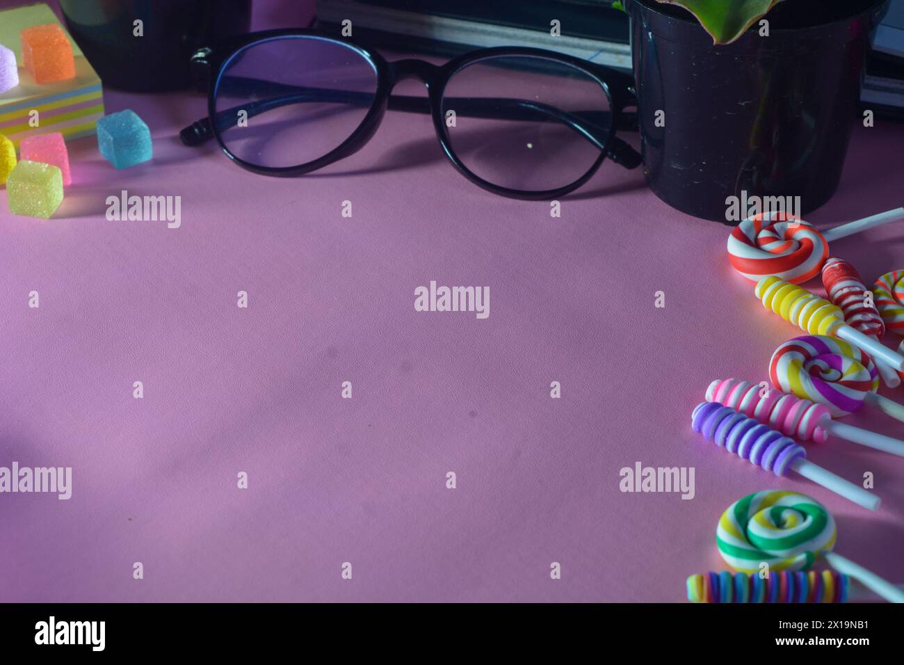 Minimalist copy space template with a cute and cheerful theme using ...