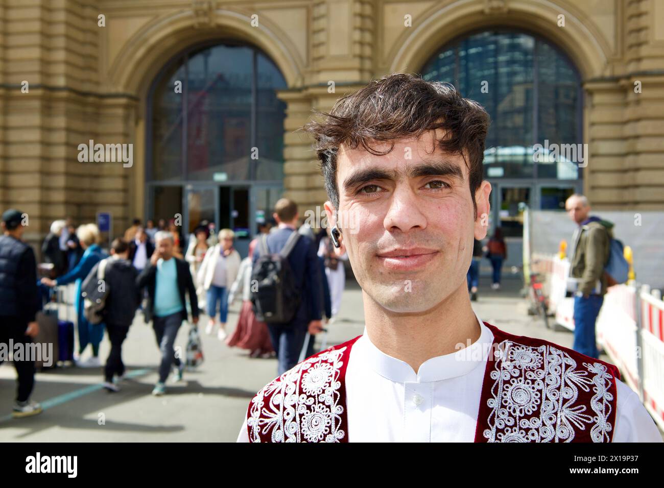 Frankfurt, Germany, April 10, 2024. Muslims roam the city to enjoy the ...