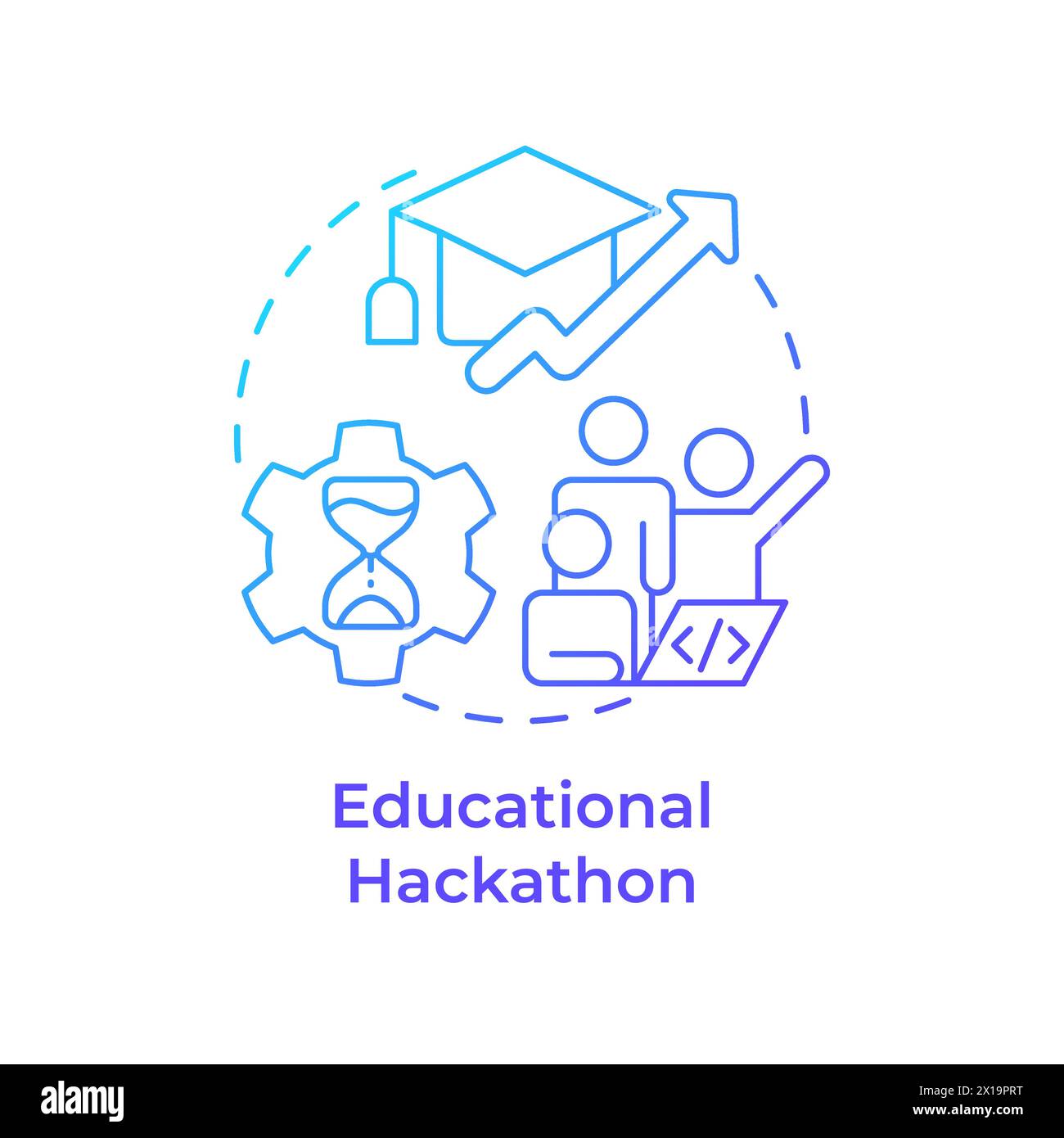 Educational hackathon blue gradient concept icon Stock Vector Image ... Educational hackathon blue gradient concept icon Stock Vector Image ...