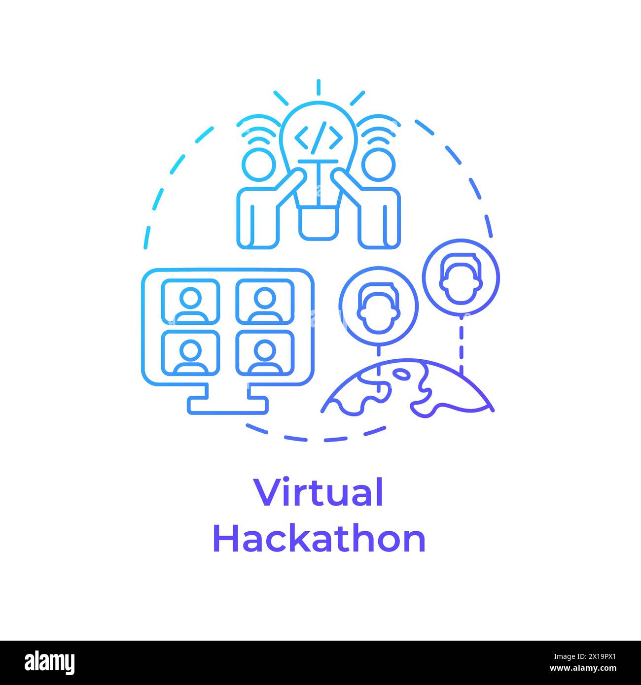 Virtual hackathon blue gradient concept icon Stock Vector Image & Art ... Virtual hackathon blue gradient concept icon Stock Vector Image & Art ...