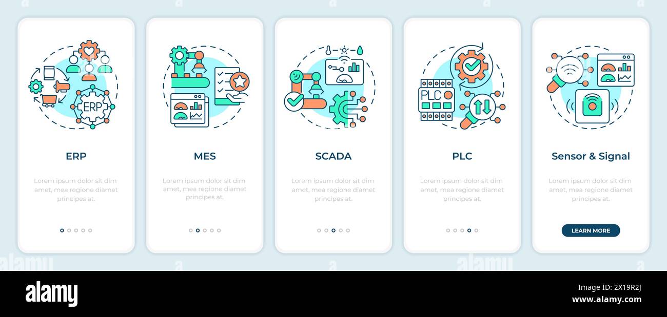 Automation pyramid onboarding mobile app screen Stock Vector Image & Art - Alamy