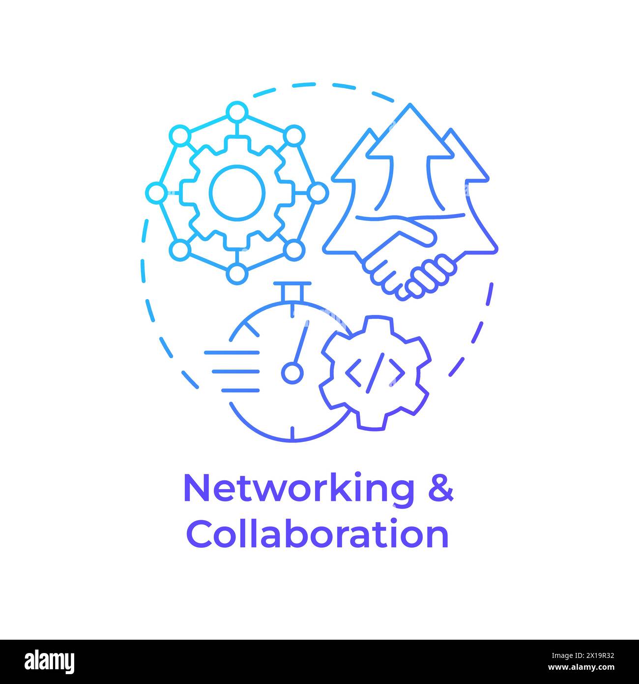 Networking and collaboration blue gradient concept icon Stock Vector Image & Art - Alamy