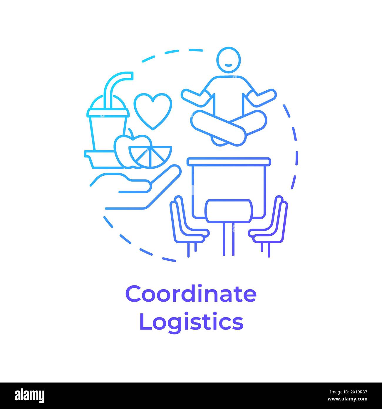 Coordinate logistics blue gradient concept icon Stock Vector Image ...