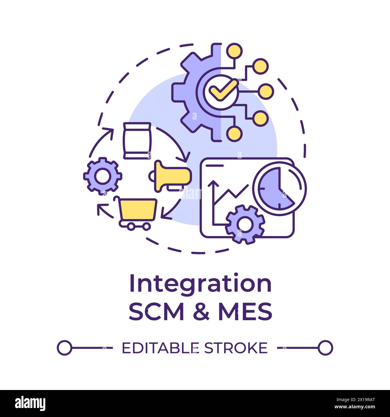 Integration SCM and MES multi color concept icon Stock Vector Image ... Integration SCM and MES multi color concept icon Stock Vector Image ...