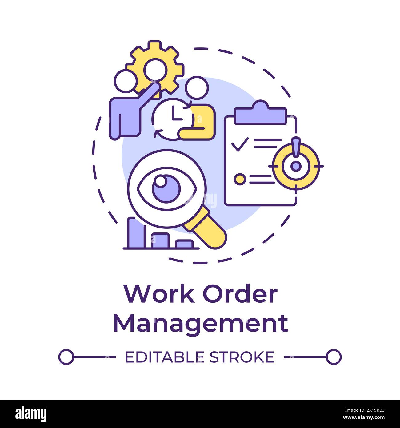 Work order management multi color concept icon Stock Vector Image & Art ... Work order management multi color concept icon Stock Vector Image & Art ...