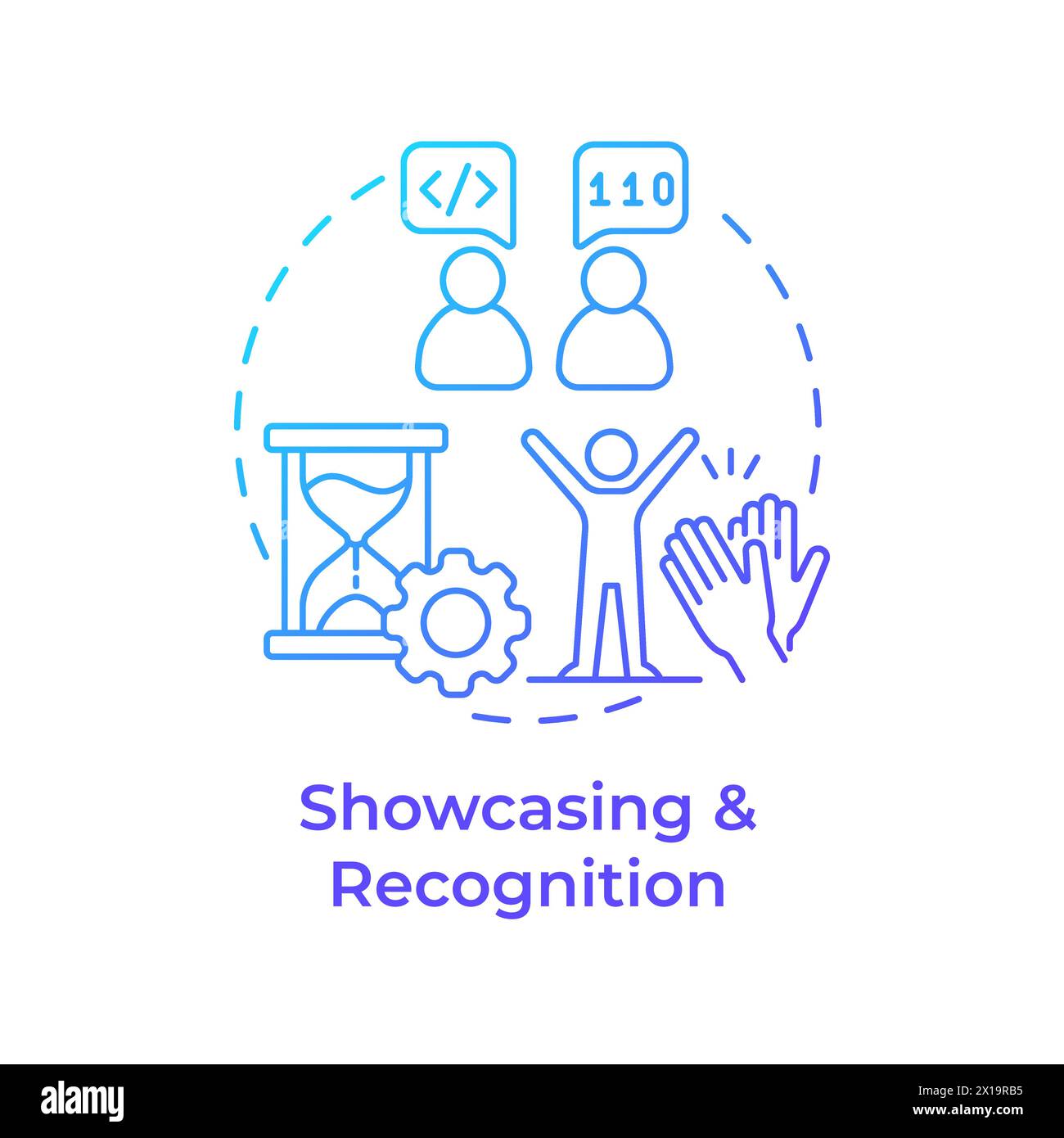 Showcasing and recognition blue gradient concept icon Stock Vector ... Showcasing and recognition blue gradient concept icon Stock Vector ...