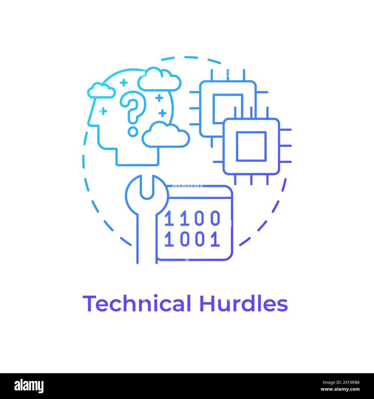 Technical hurdles blue gradient concept icon Stock Vector Image & Art ... Technical hurdles blue gradient concept icon Stock Vector Image & Art ...