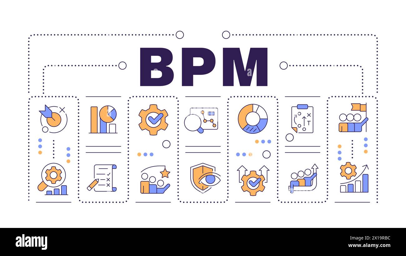 BPM word concept isolated on white Stock Vector Image & Art - Alamy