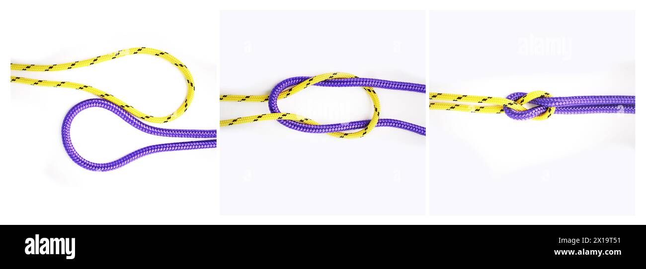 Sailor, knot and how to tie with rope in tutorial, guide or info steps ...
