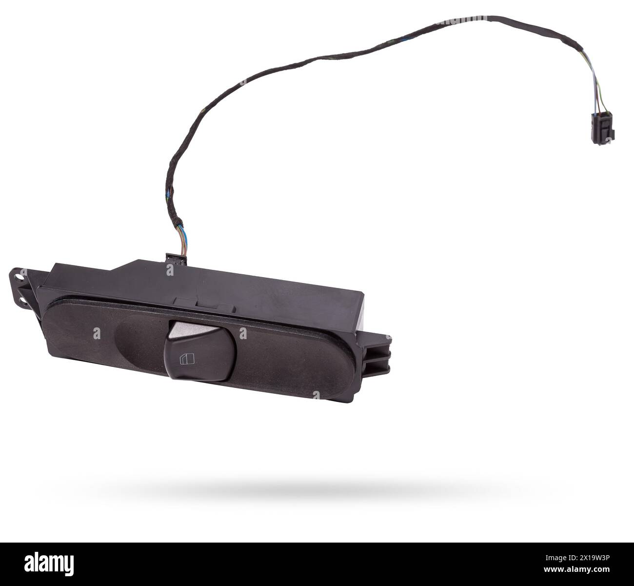 Power window button on white isolated background. Window lifter key ...