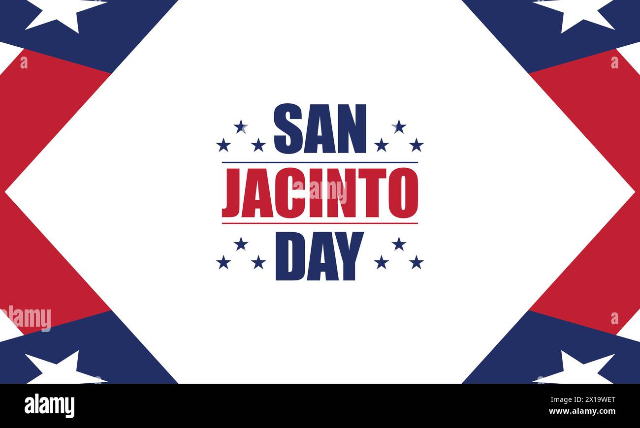 Celebrate San Jacinto Day with Patriotic Flag Typography Stock Vector ...