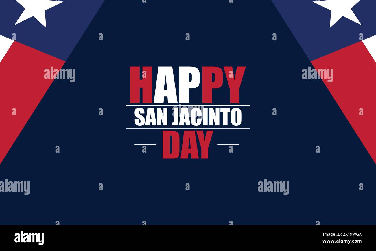 Celebrate San Jacinto Day with Patriotic Flag Typography Stock Vector ...