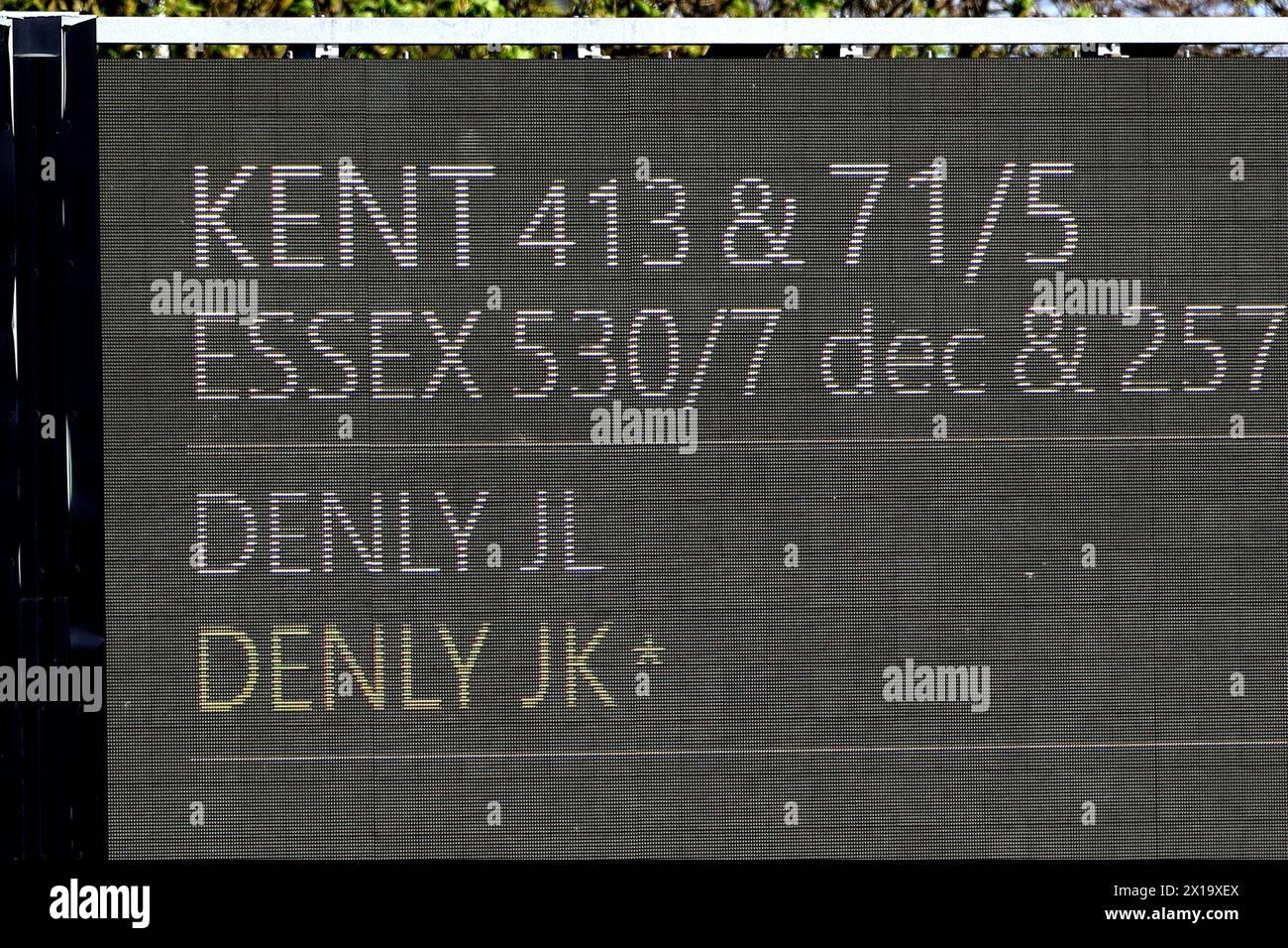 The scoreboard indicates that Joe Denly and nephew Jaydn Denly are ... The scoreboard indicates that Joe Denly and nephew Jaydn Denly are ...