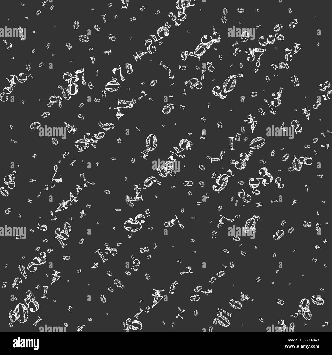 Falling numbers. Math study concept with flying digits. Back to school ...