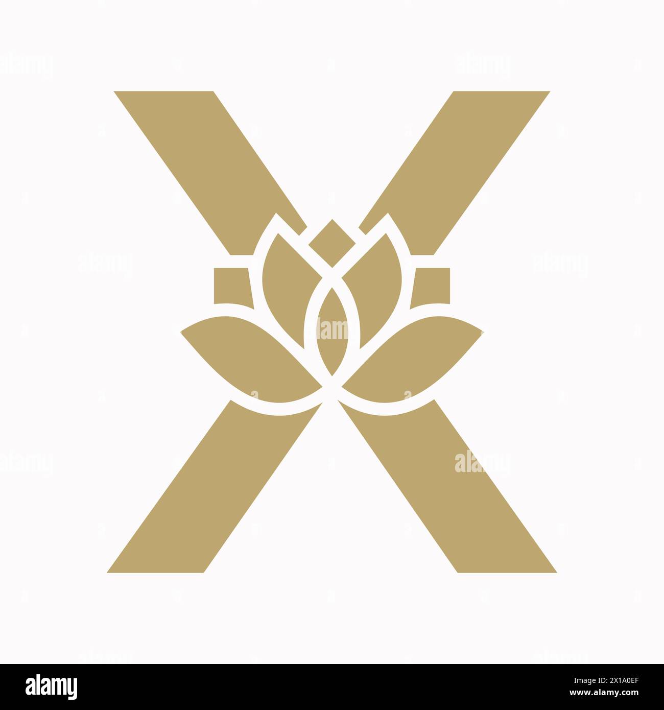 Letter X Flower Concept For Botanic Symbol. Beauty Sign Stock Vector ...