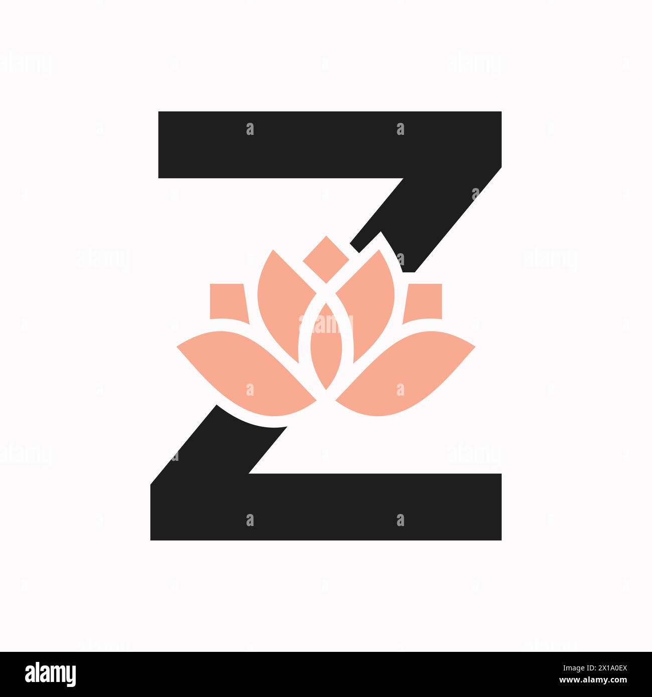 Letter Z Flower Concept For Botanic Symbol. Beauty Sign Stock Vector ...