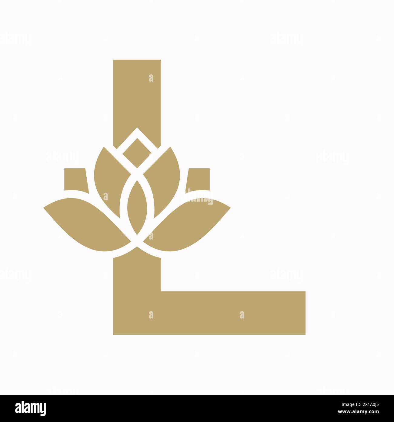 Letter L Flower Concept For Botanic Symbol. Beauty Sign Stock Vector ...