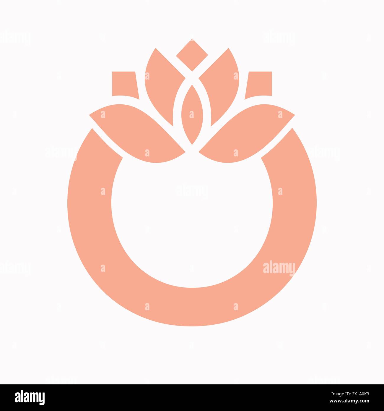 Letter O Flower Concept For Botanic Symbol. Beauty Sign Stock Vector ...