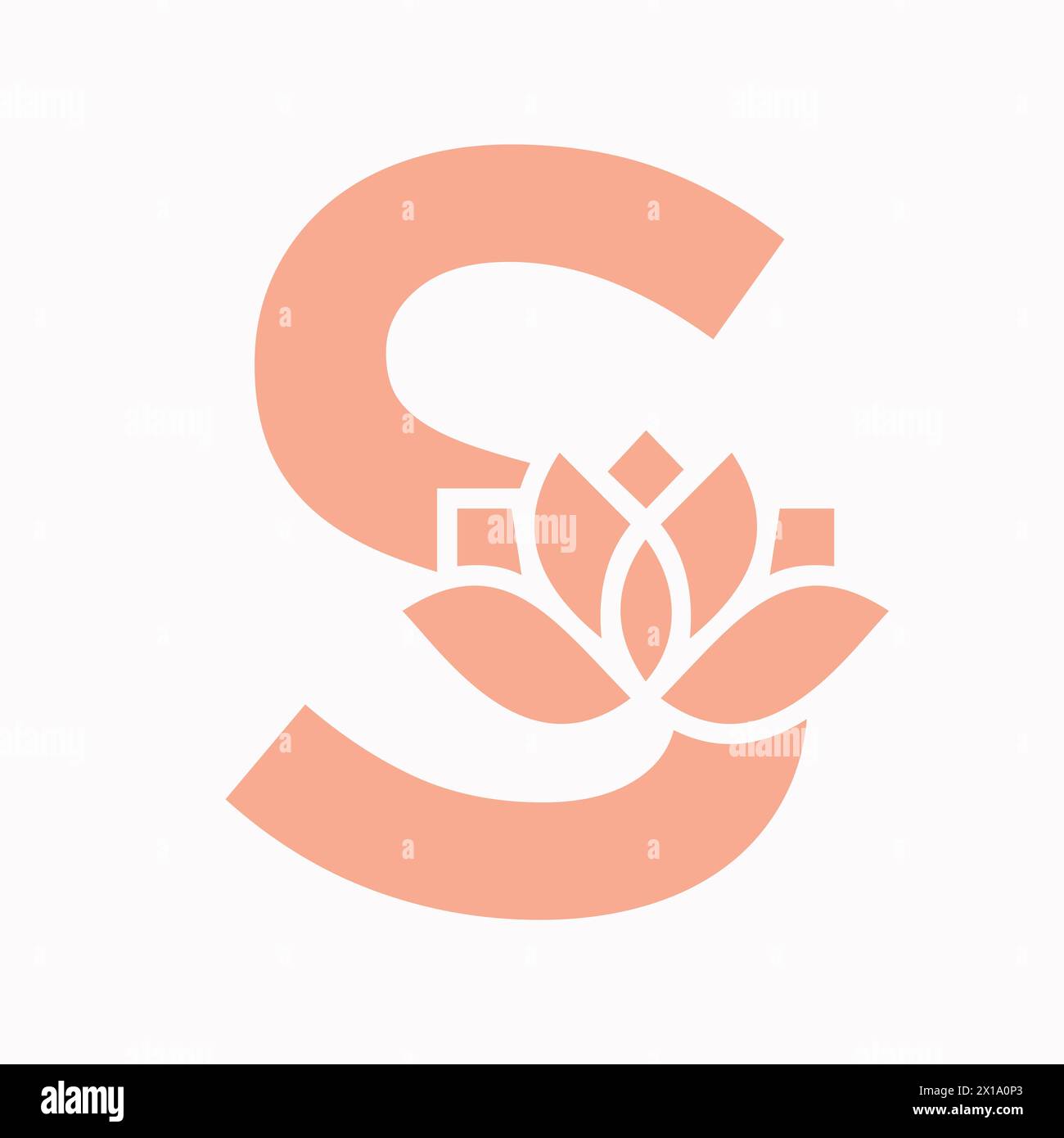 Letter S Flower Concept For Botanic Symbol. Beauty Sign Stock Vector ...