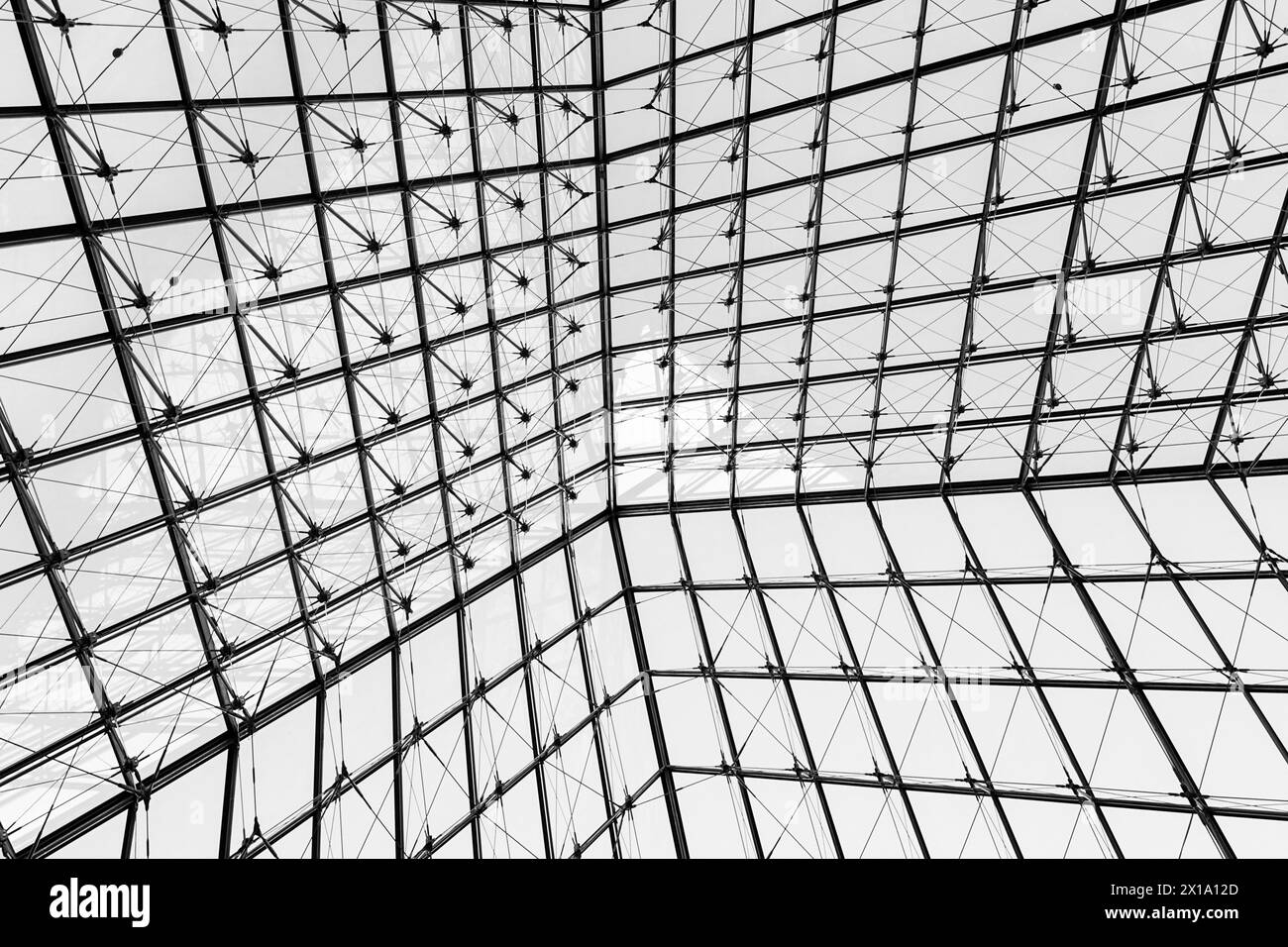 Glass roof with metal structure Stock Photo - Alamy