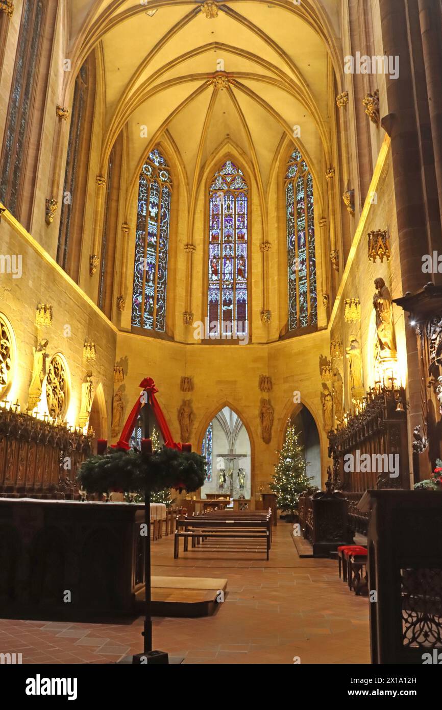 Colmar, France - December 21, 2023: Interior of St. Martin church Stock ...