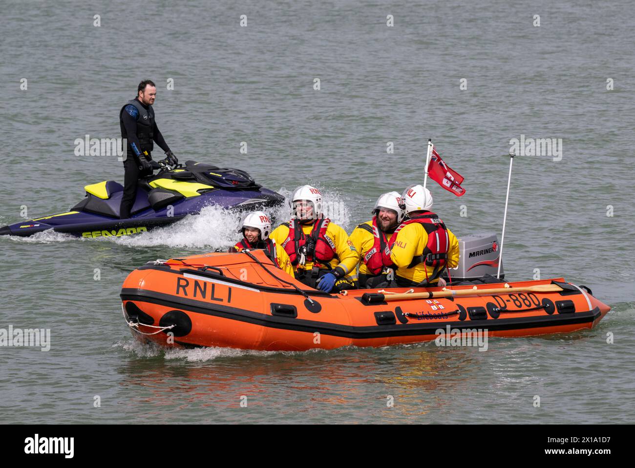 “D” Class lifeboat at Calshot, Southampton Water, Hampshire, England ...