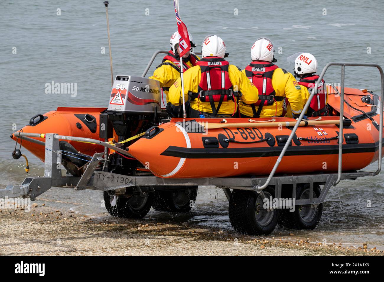 “D” Class lifeboat at Calshot, Southampton Water, Hampshire, England ...