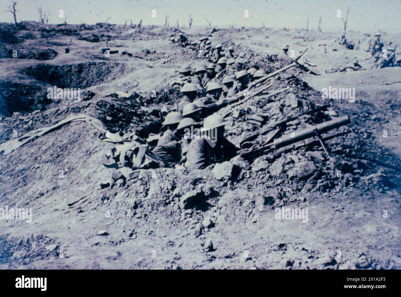 British trenches on the western front, France WW1 1916 Stock Photo - Alamy