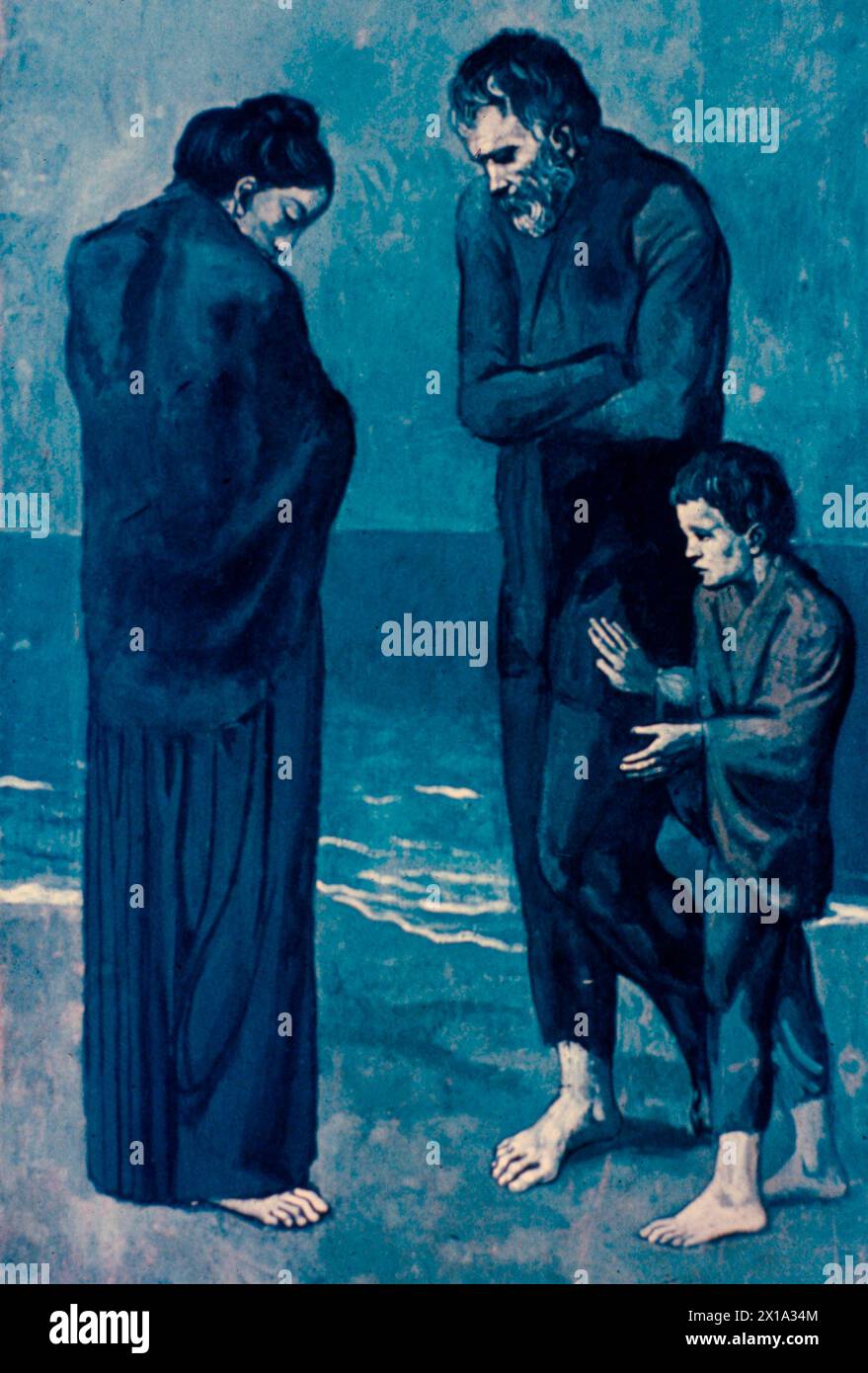 The Tragedy, painting by Spanish artist Pablo Picasso, 1903 Stock Photo ...