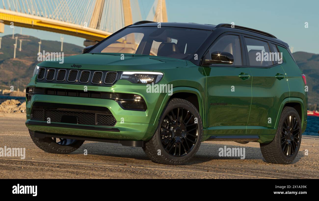 New Jeep Compass e-Hybrid Stock Photo - Alamy