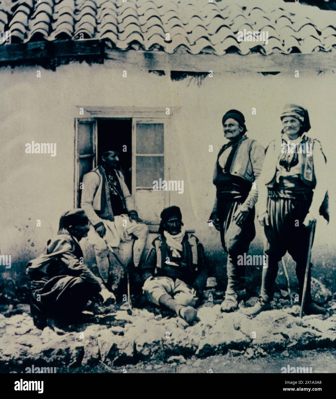 The Crimean War: Montenegrin soldiers in their native dress, 1854 Stock ...