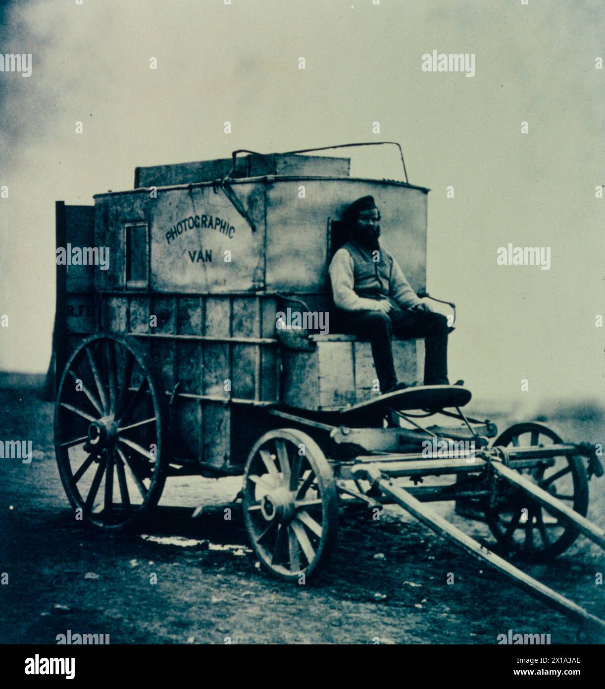 British photographer Robert Fenton's photographic van, 1850s Stock ...