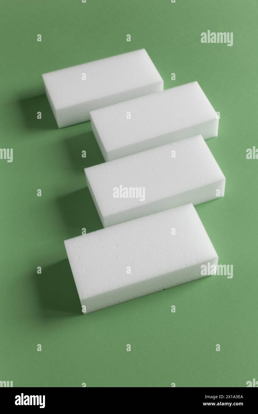 melamin magic sponge cleaning equipment for household Stock Photo - Alamy
