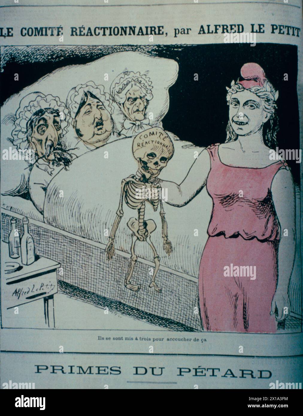 The Reactionary Committee, cartoon depicting the royalist factions in ...