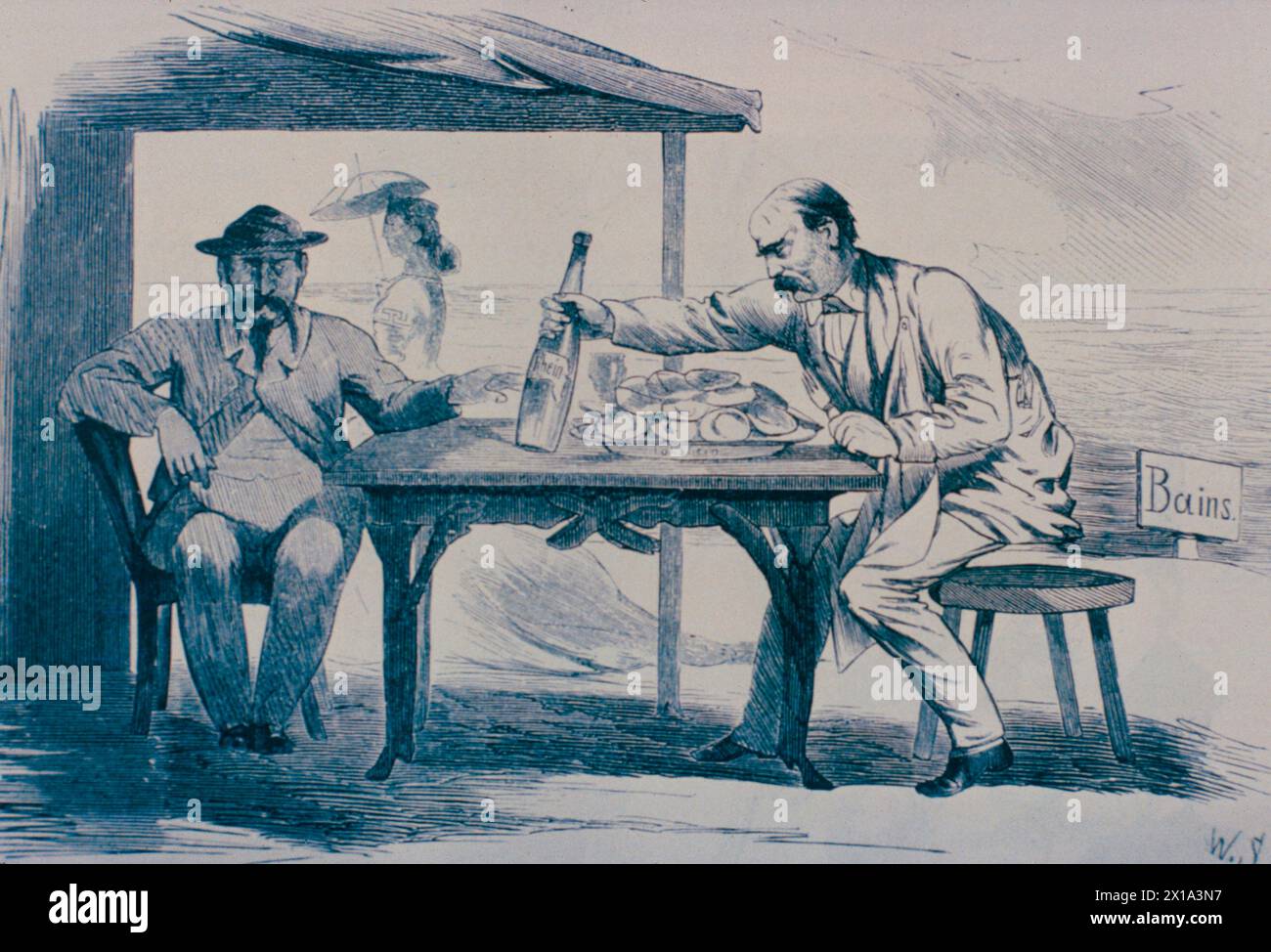 Napoleon III, Emperor of the French, and Bismarck at Biarritz, France ...