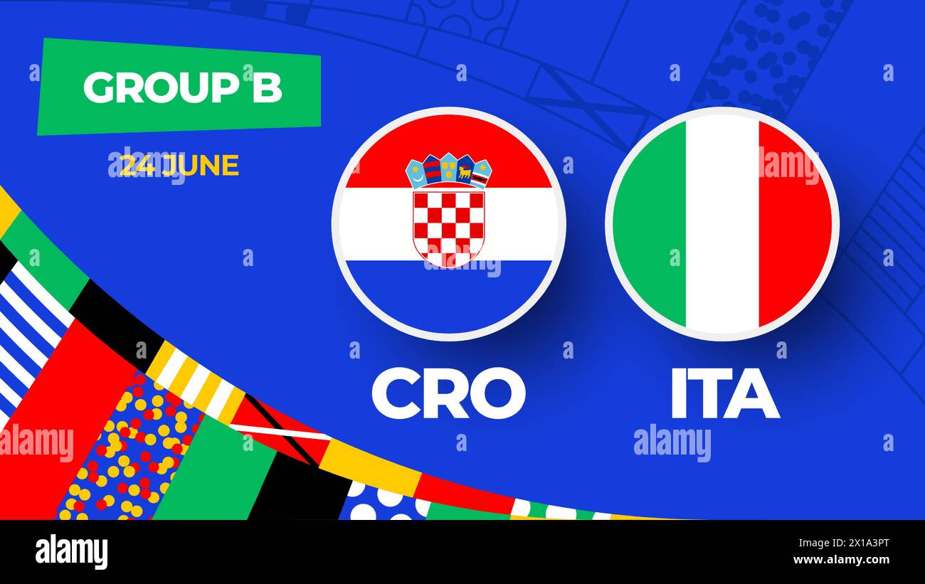 Croatia vs Italy football 2024 match versus. 2024 group stage ...