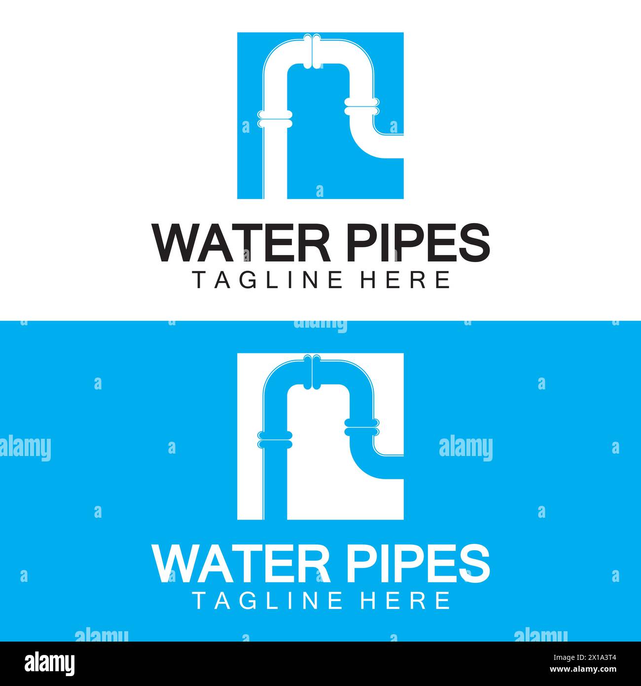 Water Pipes logo icon design template - Vector Stock Vector Image & Art ...