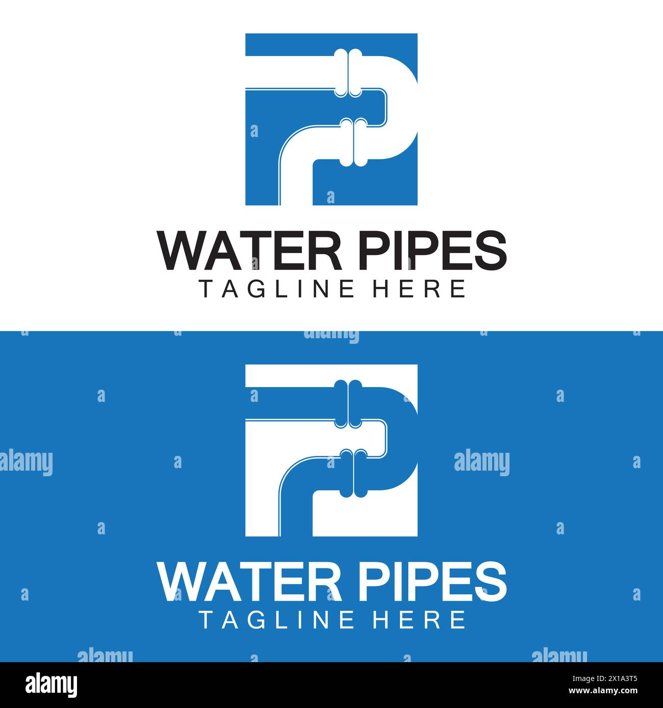 Water Pipes logo icon design template - Vector Stock Vector Image & Art ...