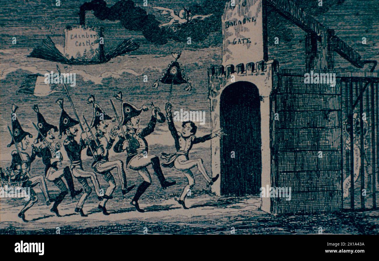 Napoleonic Ideas not taken seriously by the English, cartoon 1841 Stock ...